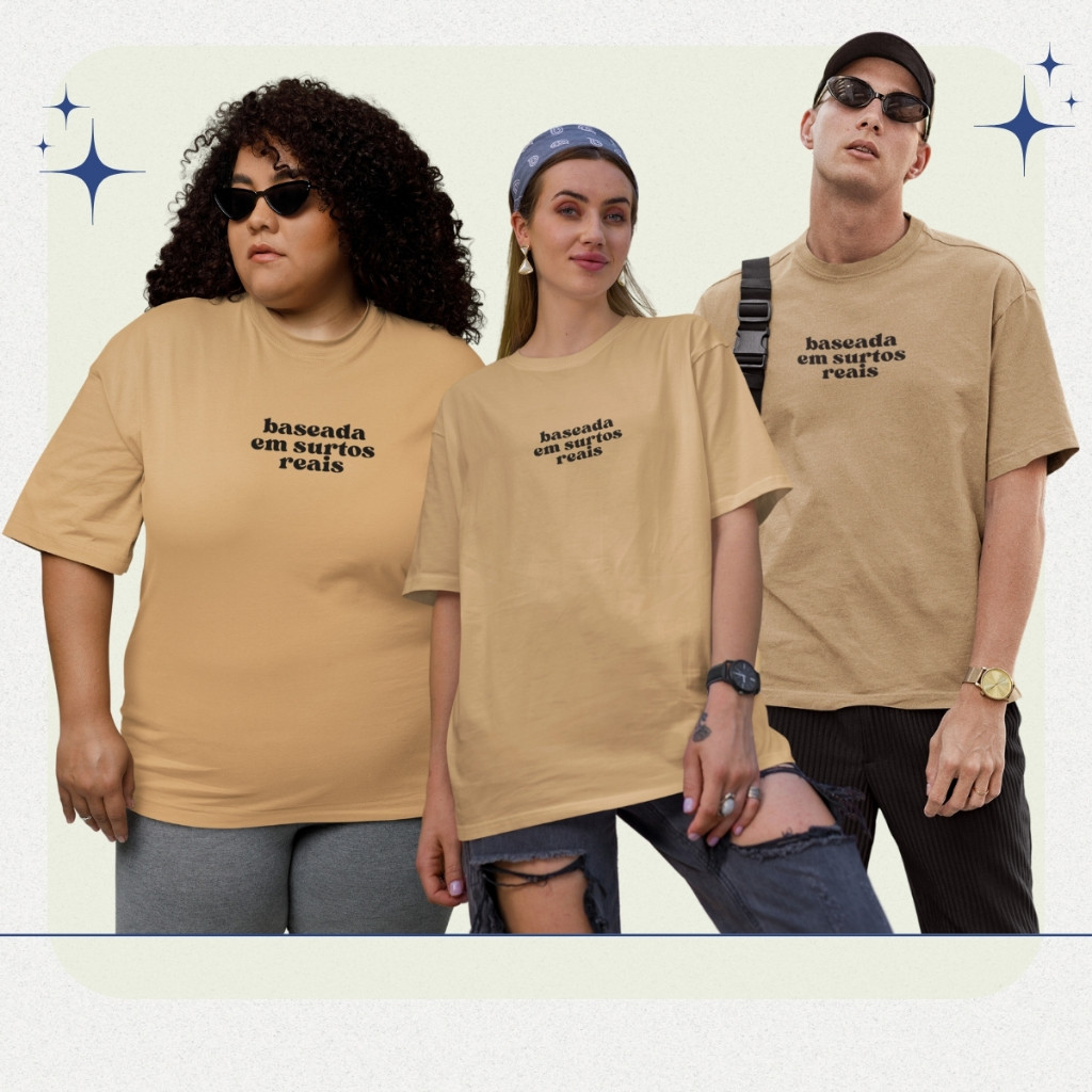 Camiseta Tipo Oversized Feminina Surto Meme Novidade Estilo de Rua ...