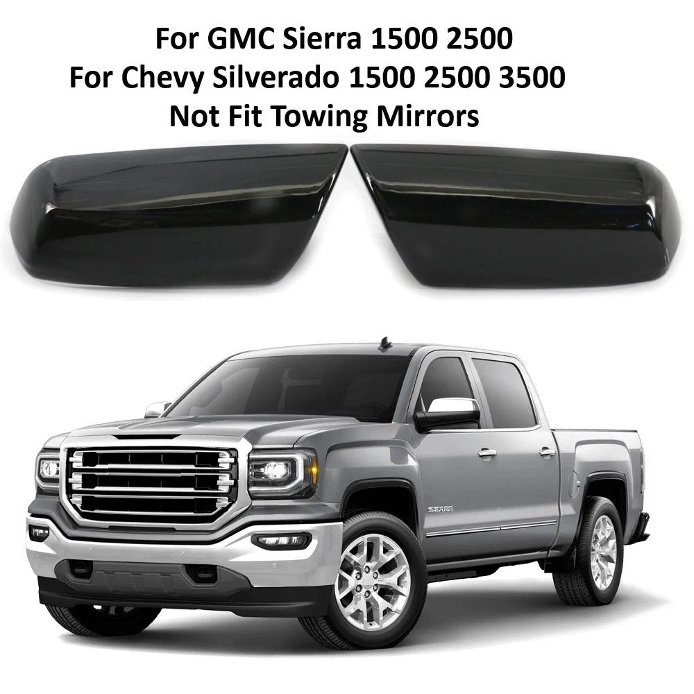 Tampa Do Espelho Retrovisor Carro Preto Brilhante Para Chevrolet GMC ...