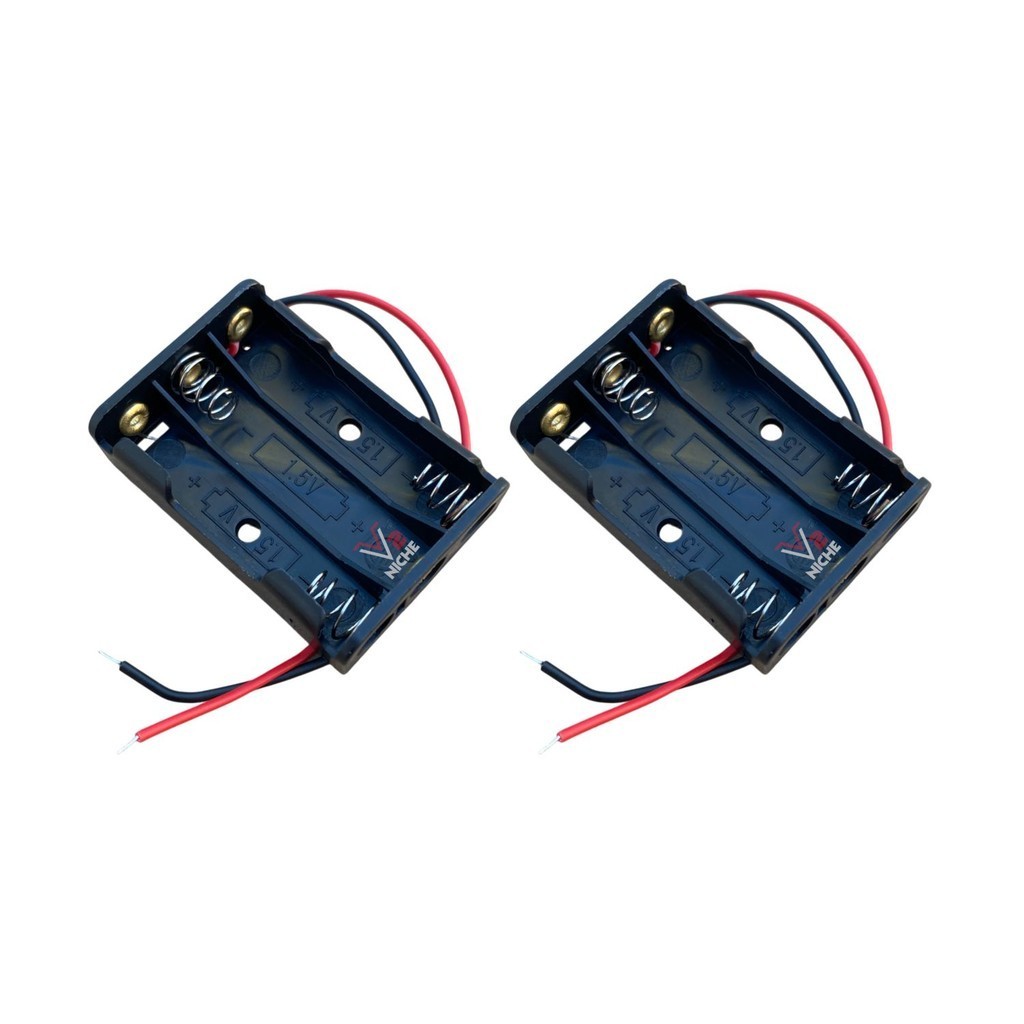 2x Suporte Porta 3 Pilhas Aaa Case Com Chicote Para Arduino Shopee Brasil