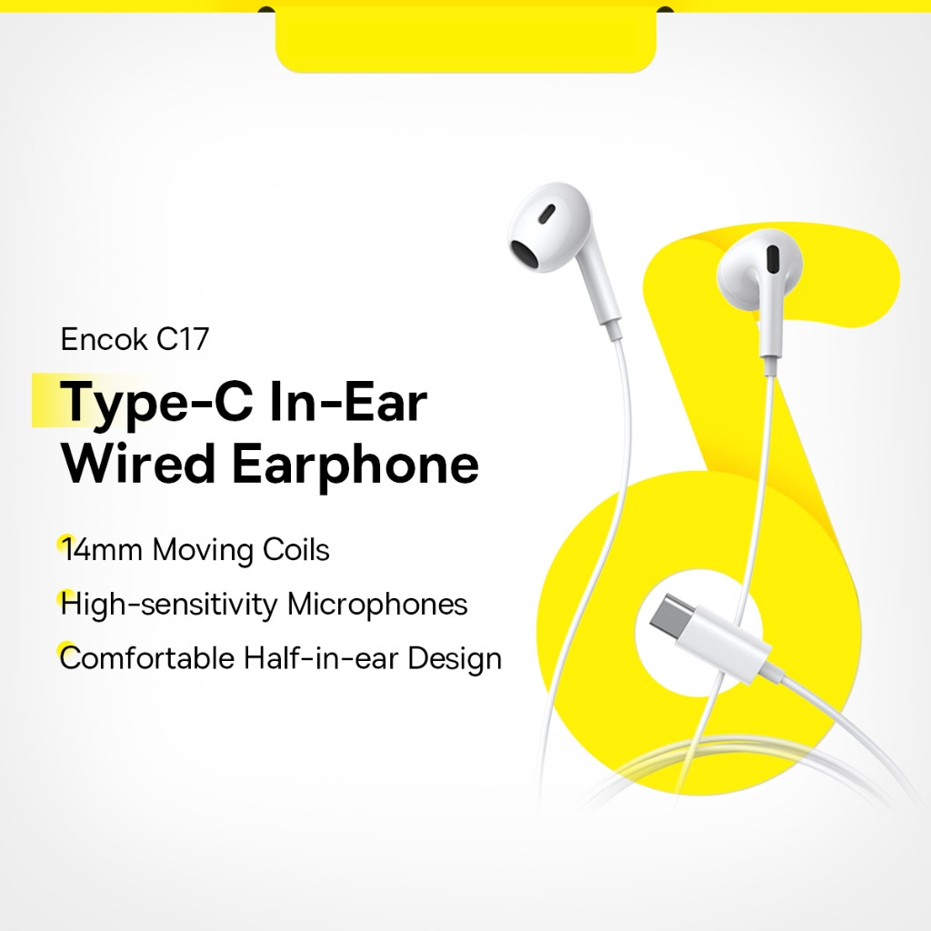 Fone De Ouvido Intra-Auricular lateral Tipo C Baseus Com Fio Adequado ...