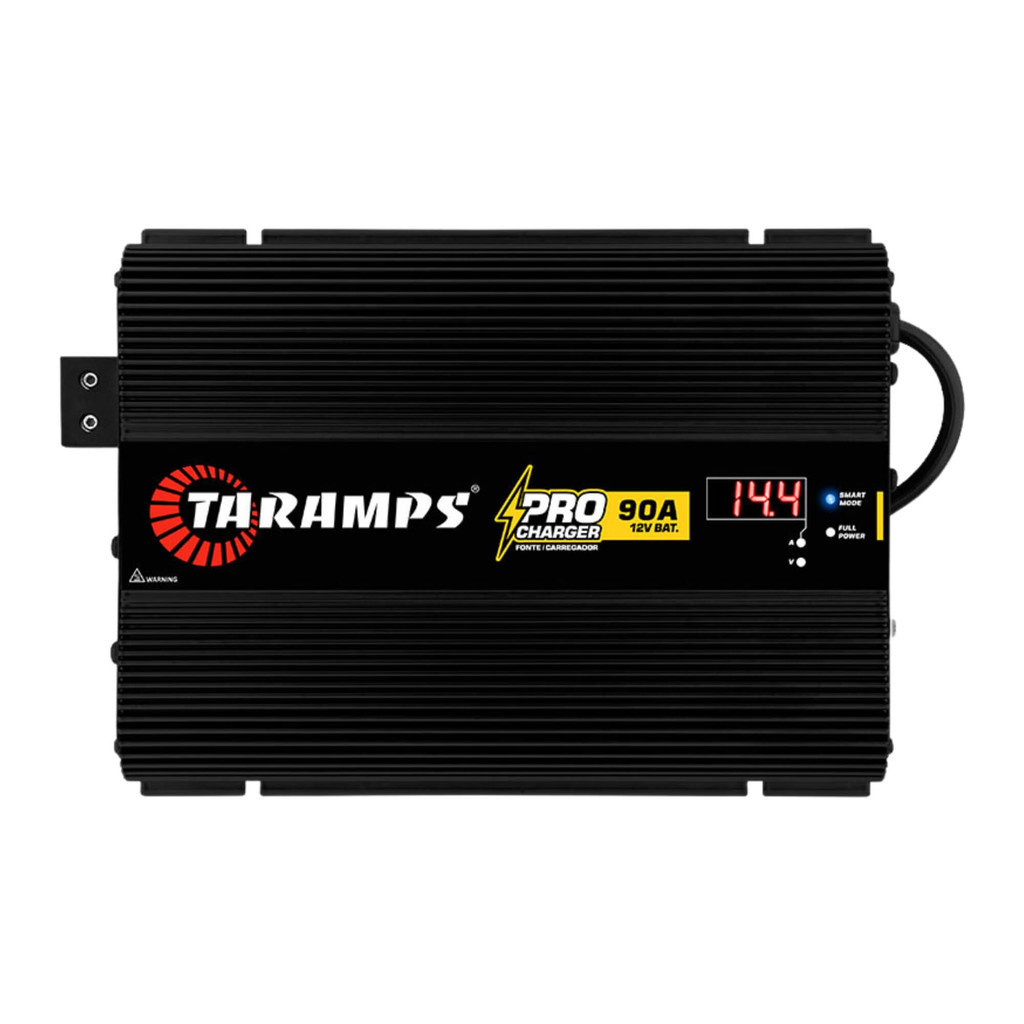 Fonte Automotiva Pro Charger 90A Bivolt com Voltímetro e Amperímetro ...