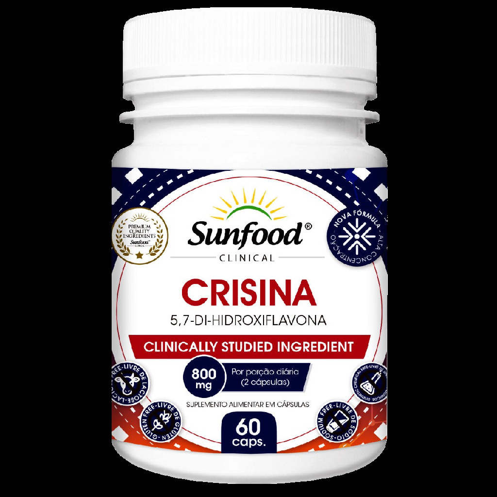 Crisina 60 Capsulas 800mg Sunfood Chrysin | Shopee Brasil