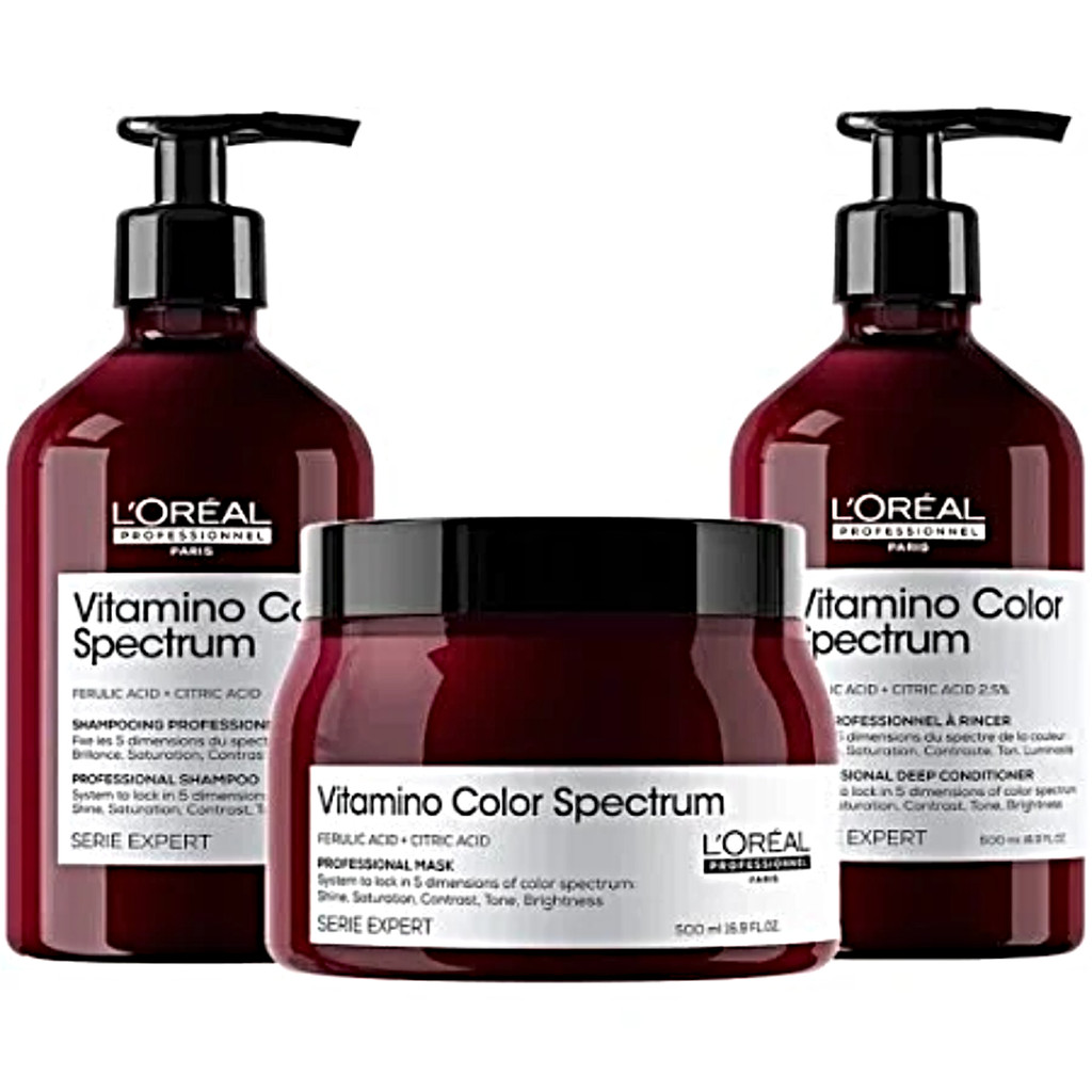 Kit Loréal Vitamino Color Spectrum Sh+ Cond+ Másc 500mls | Shopee Brasil