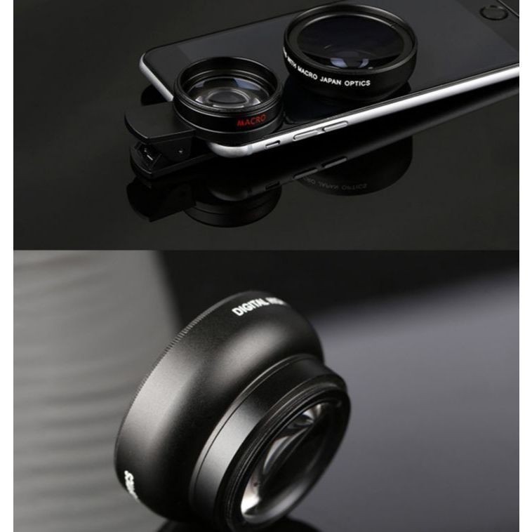 Universal Lente para Telefone com Clipe- 2 em 1 Lente Super Macro e ...