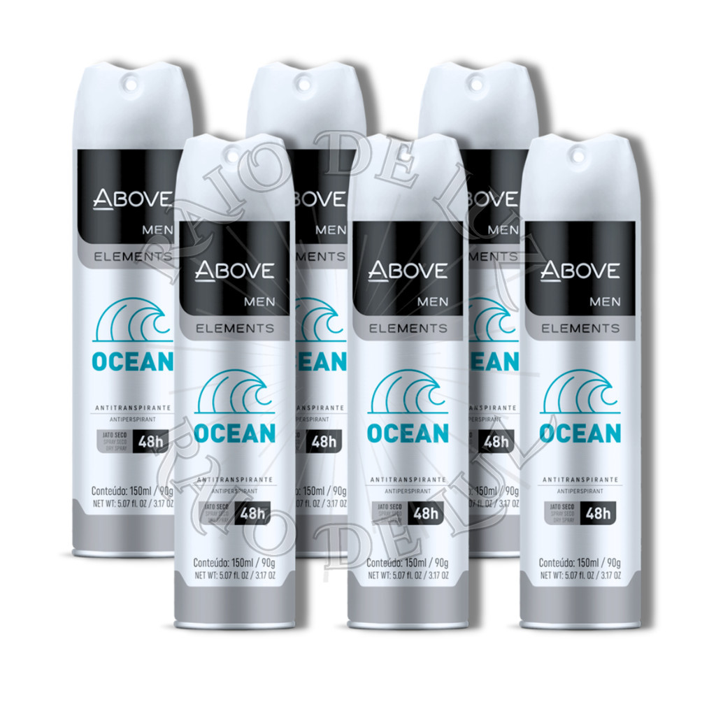 Kit 6 Desodorante Above Men Elements Ocean Antitranspirante Aerosol ...