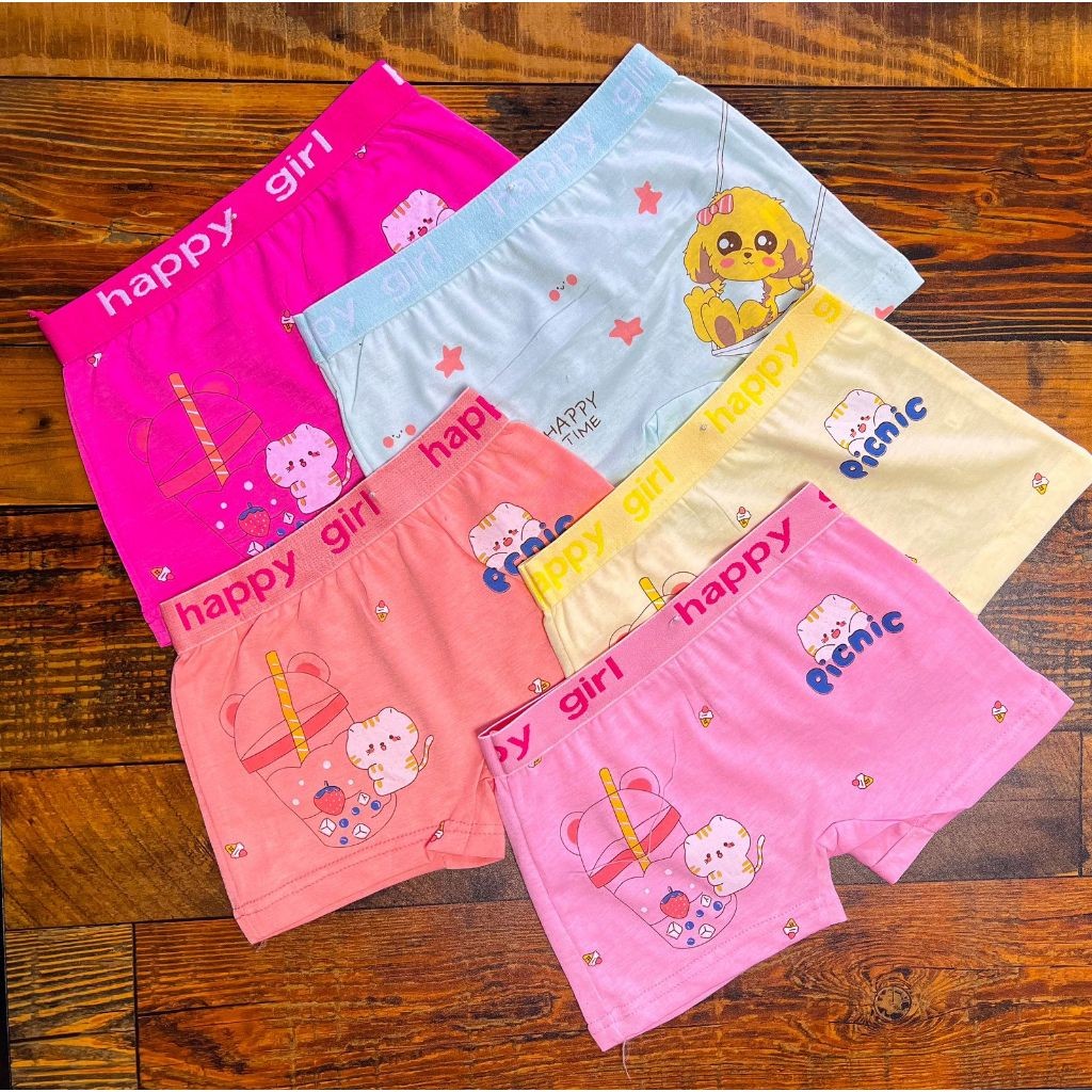 Kit 3 Calcinha Algodão Menina Infantil Boxer Conforto Girl Boxer Moda ...