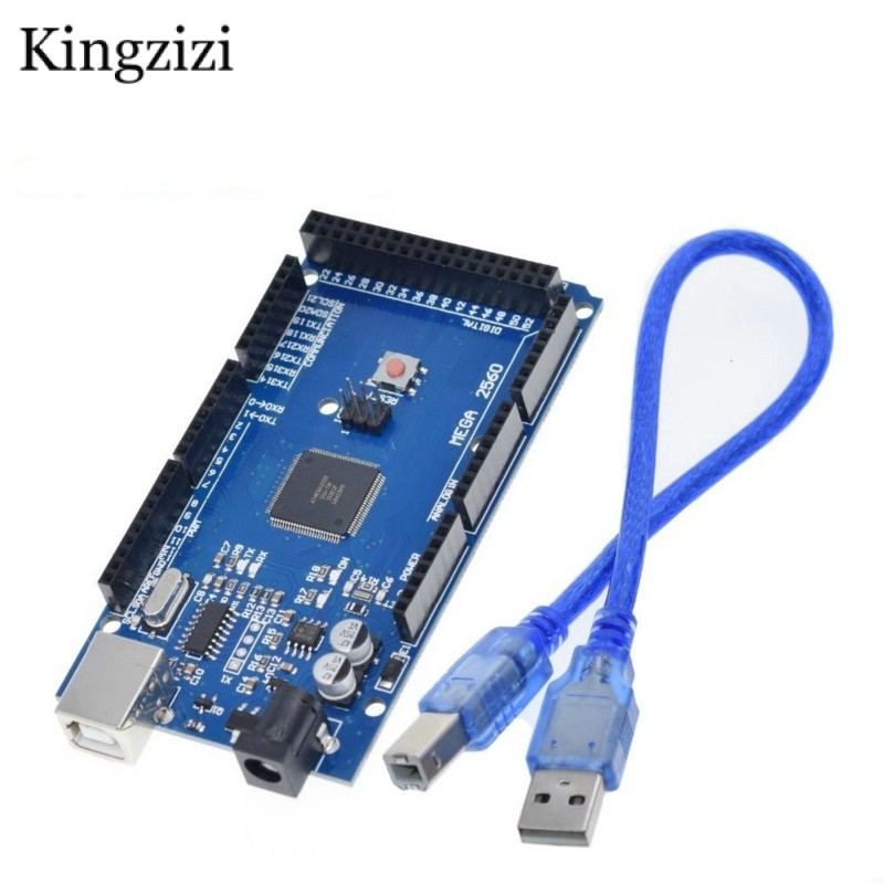 Placa De Desenvolvimento MEGA 2560 R3 Mega2560 REV3 AVR (ATmega2560-16AU CH340G) Com Cabo USB ...