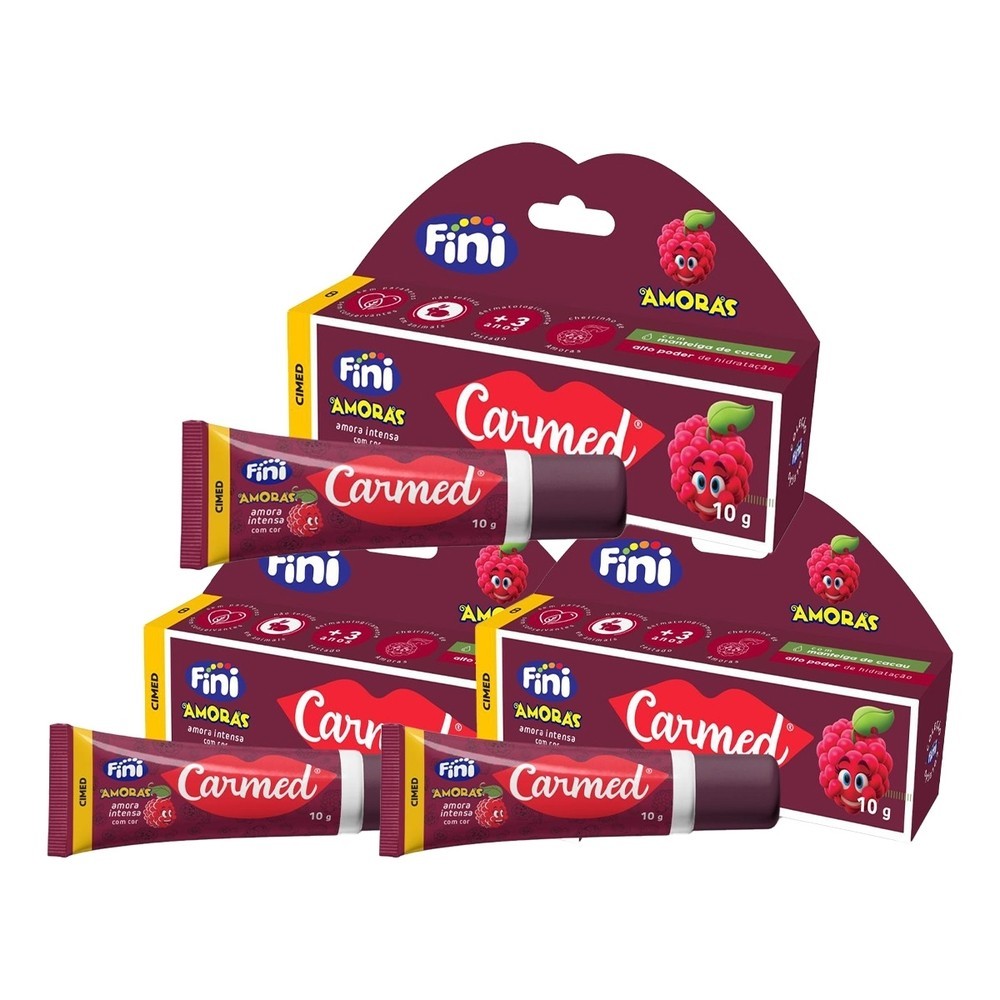 Kit 3 Unidades Carmed Fini Amora Intensa 10g | Shopee Brasil
