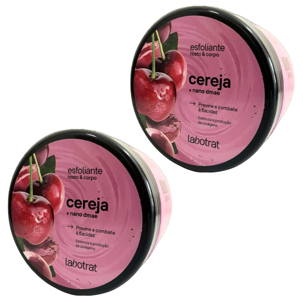 Kit 2 Esfoliante Corpo e Rosto 300g Labotrat - Cereja | Shopee Brasil