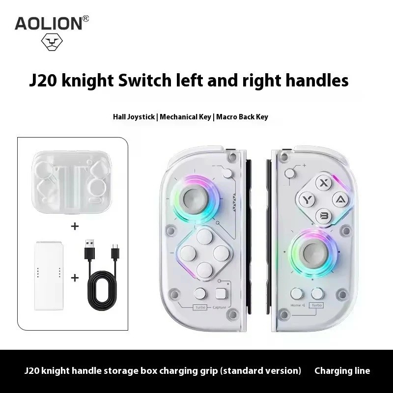 Controlador De Jogo Sem Fio Aolion J20 Knight , joystick Hall Separado ...