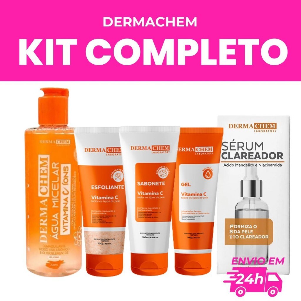 KIT SKIN CARE MELASMA 5 ITENS DERMACHEM | Shopee Brasil