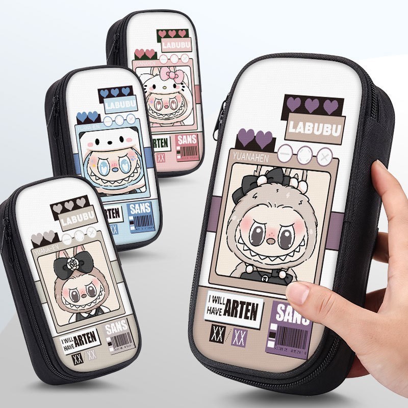 Caixa De Papelaria Labubu , Grande Capacidade , Multifuncional , Estojo ...