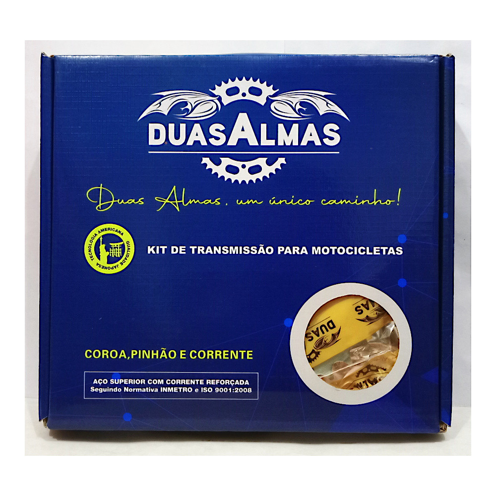 Kit Transmissão Relação 43/14 Suzuki YES 125, Intruder 125 - Duas Almas ...