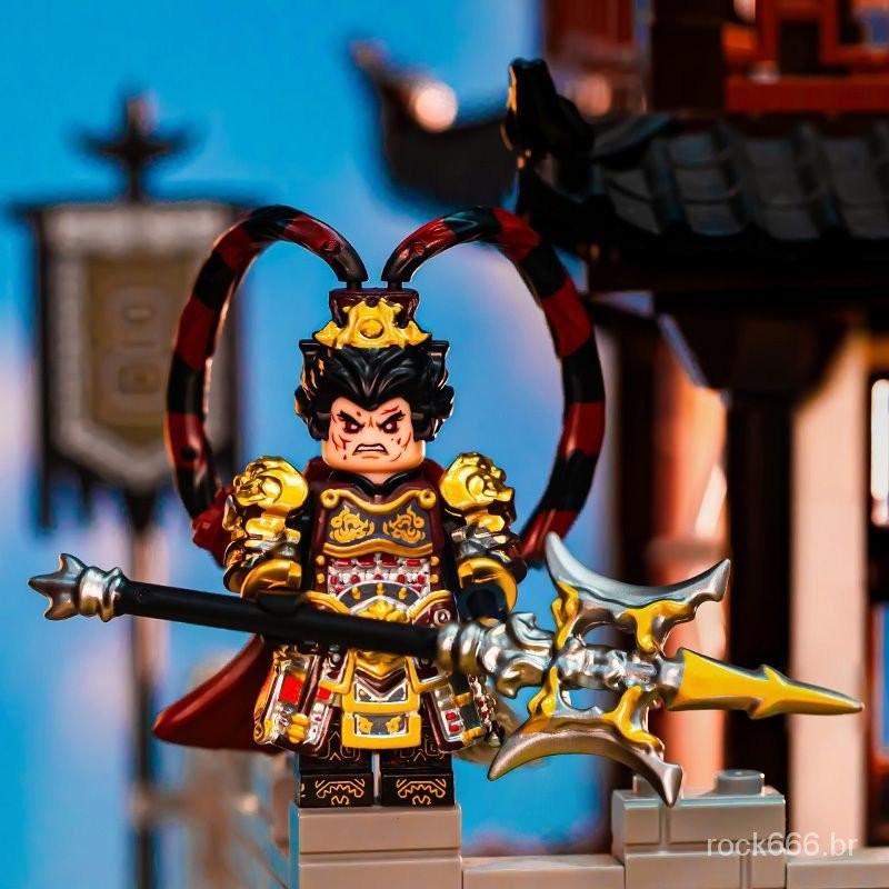 Compatível com Lego Three Kingdoms guerreiro Zhao Yun Zhao Zilong Lu Bu ...
