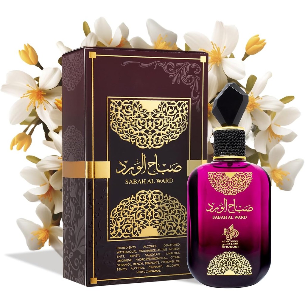 Perfume Árabe Feminino Al Wataniah Sabah Al Ward Edp 100ml | Shopee Brasil