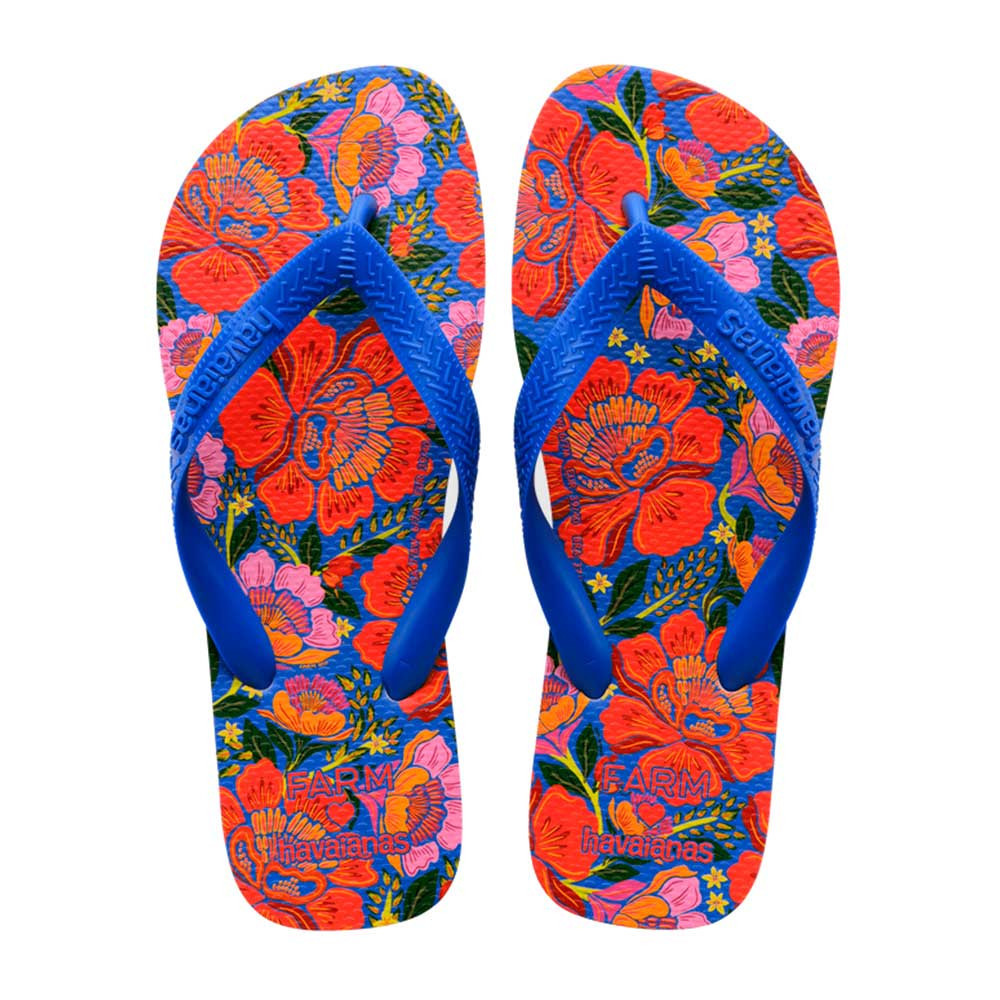 Chinelo Havaianas Farm Floralinda Azul | Shopee Brasil