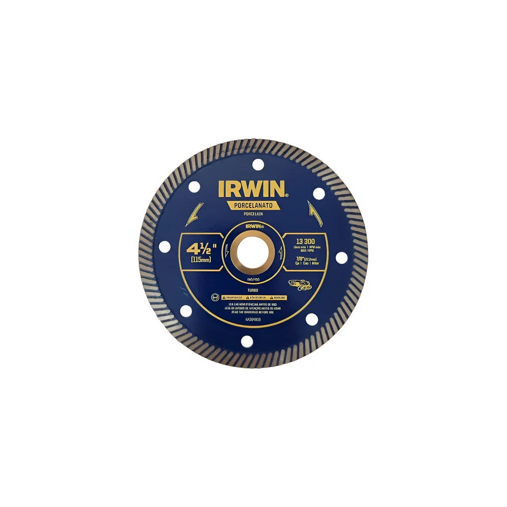 Disco Diamantado P/Porcelanato 4 1/2" [115mm] Irwin | Shopee Brasil