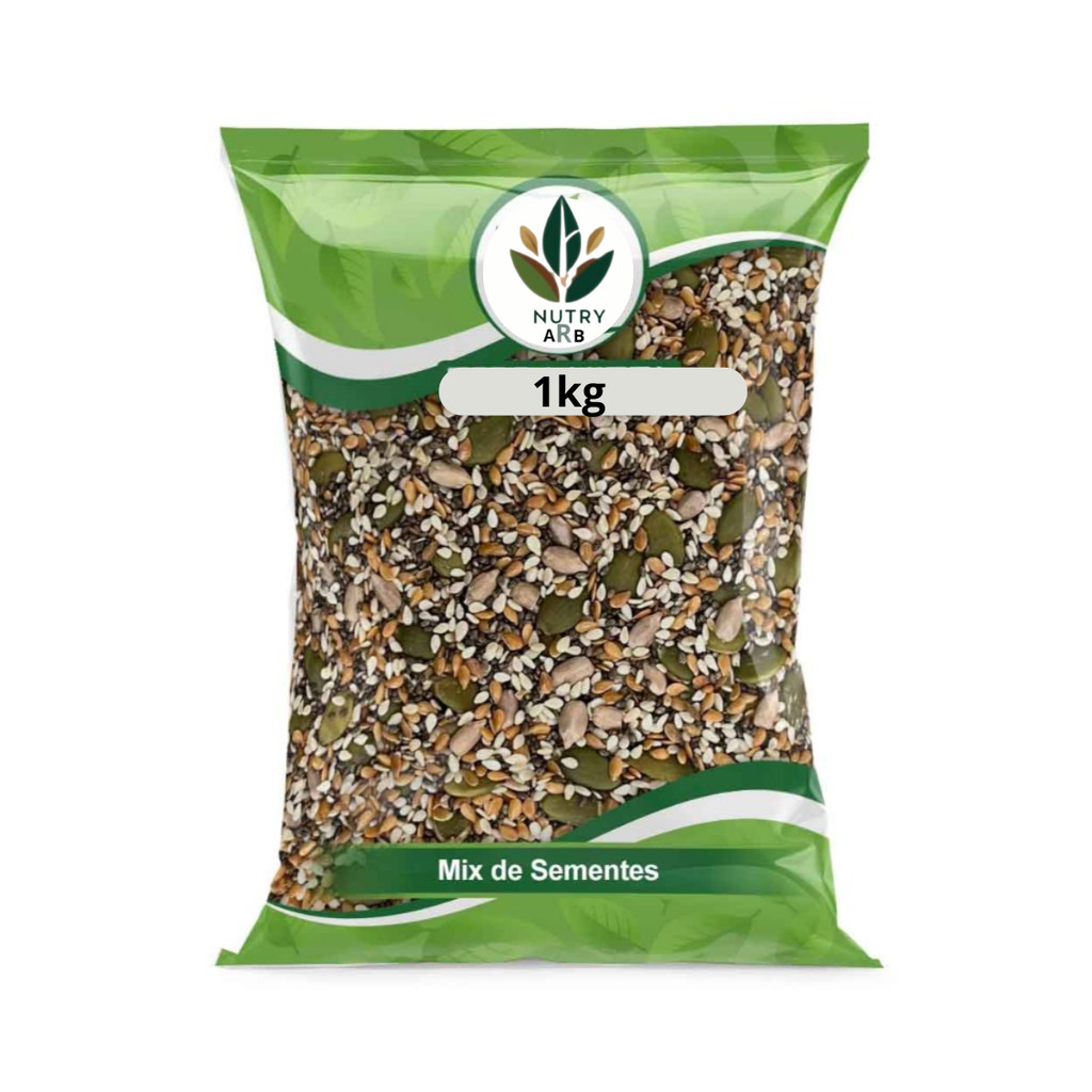 Mix de Sementes - Abóbora, Girassol, Chia, Linhaça Dourada e Gergelim ...
