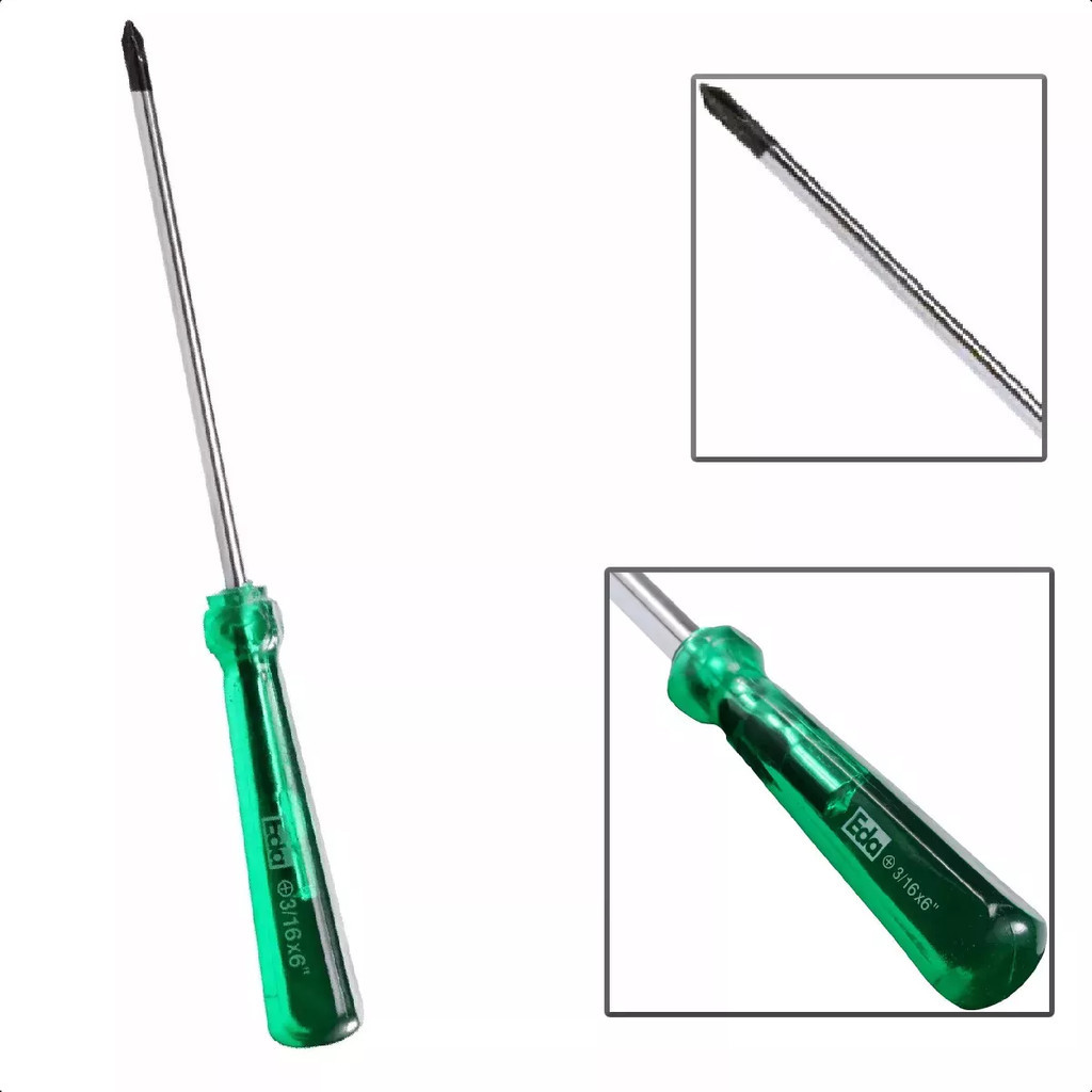 Chave Philips Cabo Verde Transparente 3/16 X 6 Imantada 9UK | Shopee Brasil