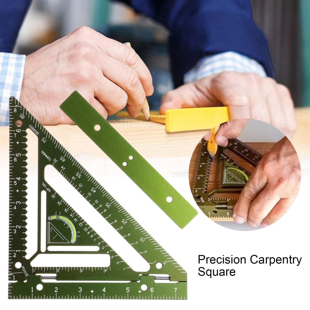 Carpenters Measuring Tools Rafter Square with Level Portable Precision ...