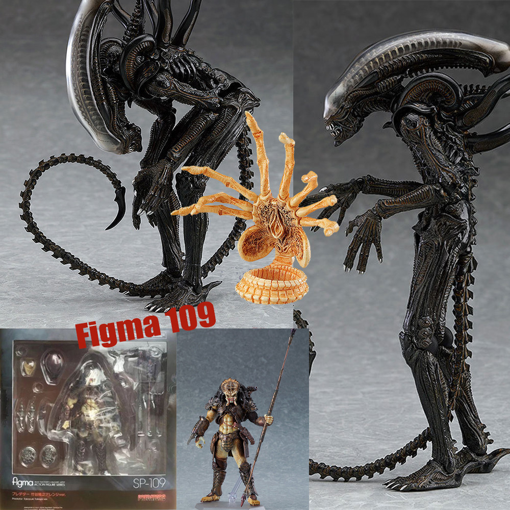 Figma SP-108 Vs Alienígena . Predador Figma109 Neca Facehugger AVP Brinquedos Modelo Móvel ...