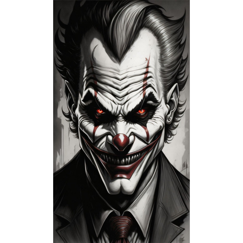 Adesivo de Coluna de Porta Carro Palhaço do Mal Coringa mod370 | Shopee ...