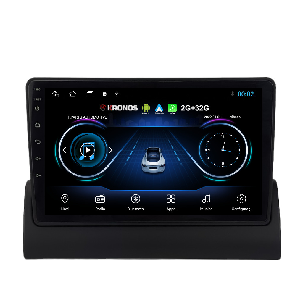Kit Multimidia Kronos 9 Polegadas Android Fiat Uno Mille 1994 a 2013 Fiorino 1997 a 2013 ...