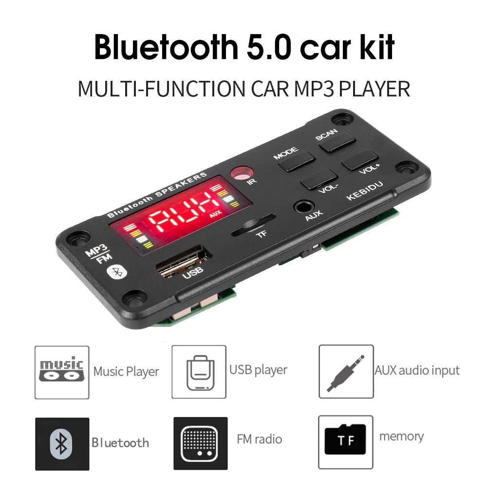 Placa Decodificadora MP3 Sem Fio Bluetooth 5.0 De 12V Módulo De Rádio ...