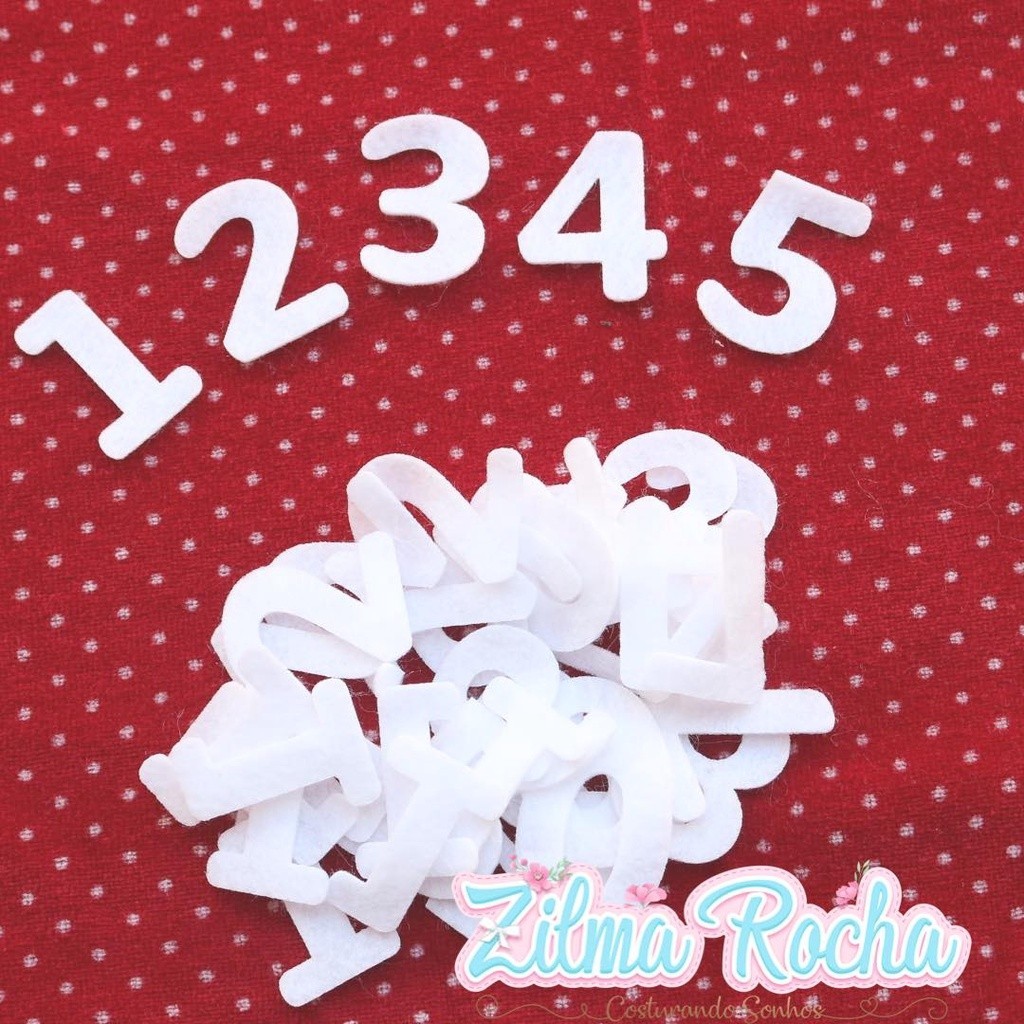 Recorte de Números - de 1 à 25 - de feltro com 3 cm | Shopee Brasil