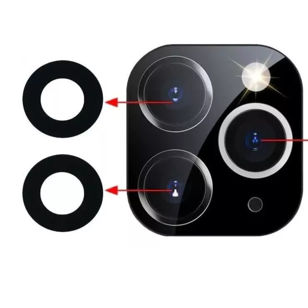 lente de vidro para câmera iphone 11 pro max grossa (1 un) | Shopee Brasil