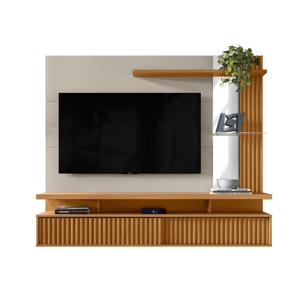 Painel Home Maragogi 1,82m P/ Tv Até 60 Linea Brasil Nature/ Off White | Shopee Brasil