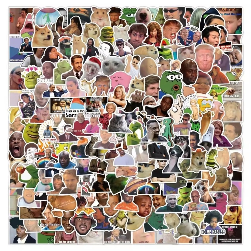 Kit 100 Adesivos Sticker Memes Figurinhas Whats Zap Comédia Prova D ...