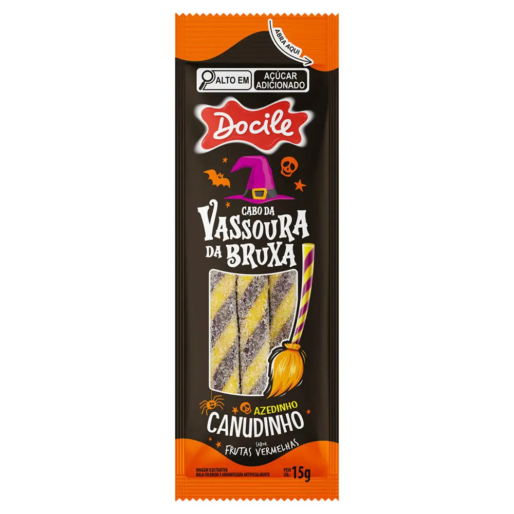 Docile Cabo Vassoura Da Bruxa 180g 12un | Shopee Brasil