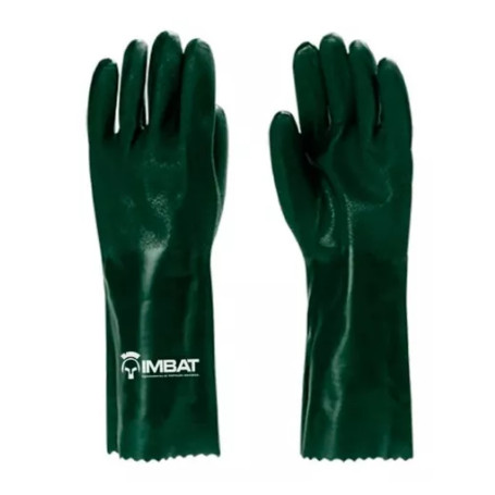 Luva PVC Forrada Palma Aspera Cor: Verde 26CM CA: 41917 REF: LV-PVC26-9 ...