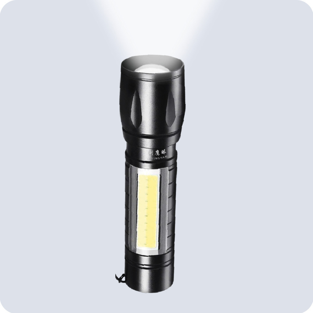 Kit 4 Mini Lanterna Led Tática USB Portátil com Zoom Recarregável Luz ...