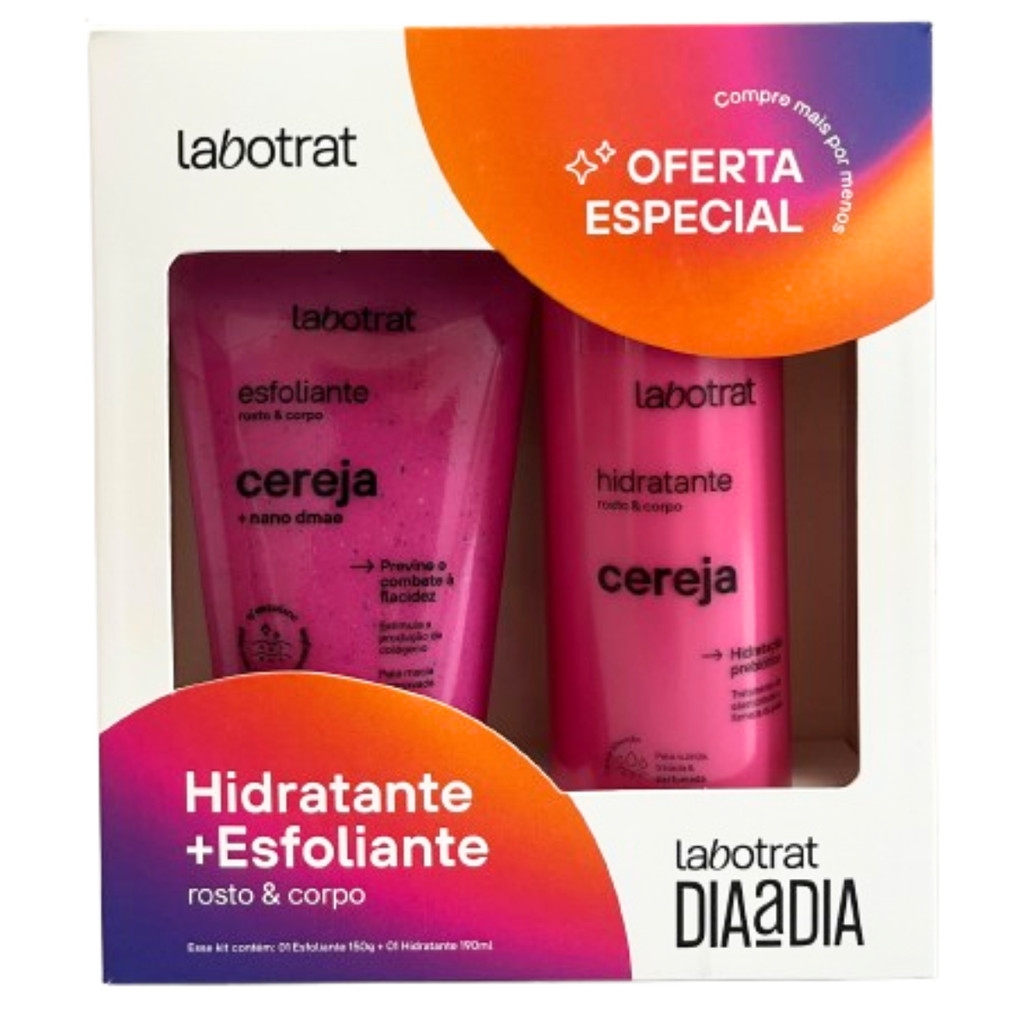 Kit Dia A Dia Labotrat Esfoliante 150g + Hidratante 190g Cereja ...