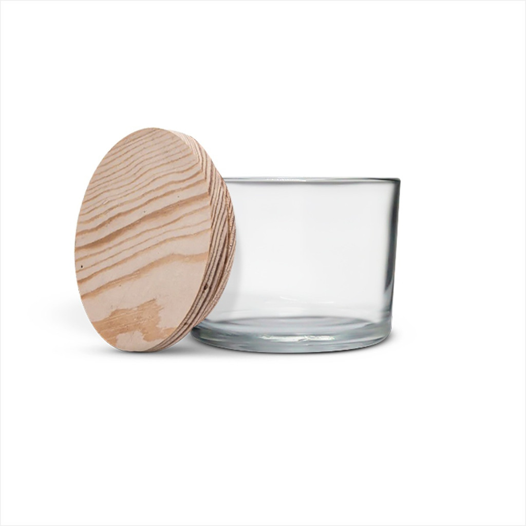 24 Potes De Vidro Para Velas 150ml Com Tampas De Madeira | Shopee Brasil