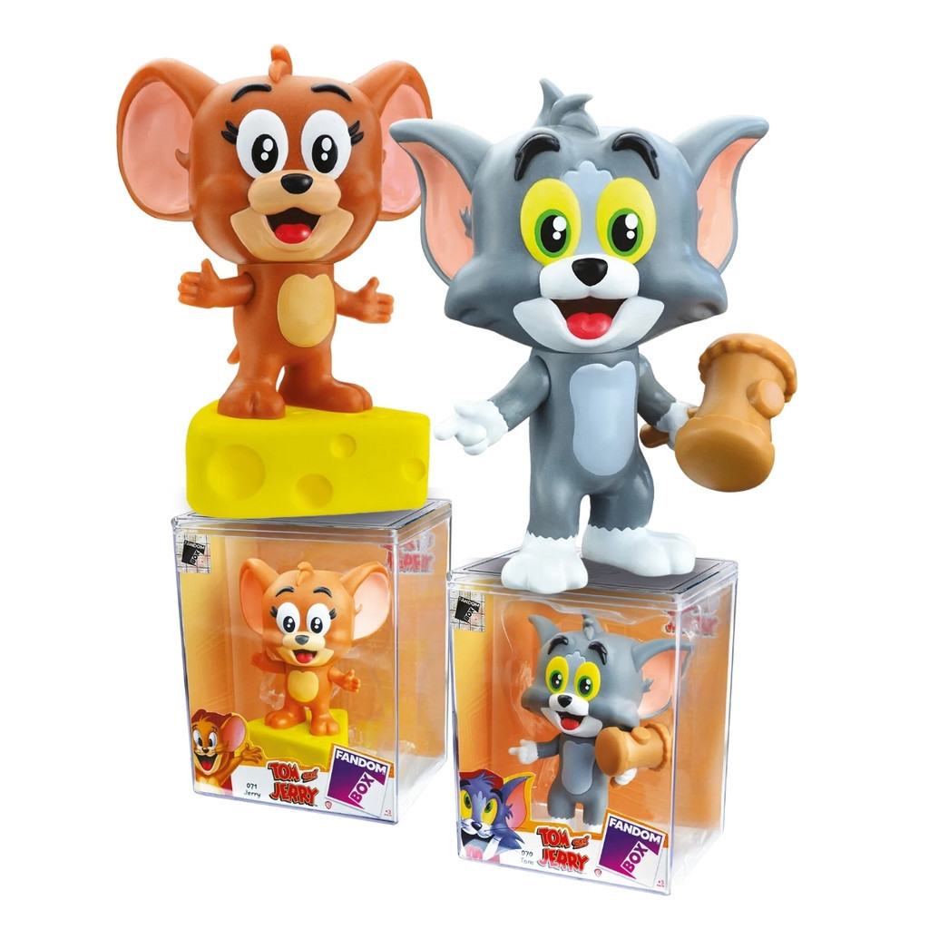 Kit Fandom Bonecos de Vinil Box Tom e Jerry Expositor Original Lider ...