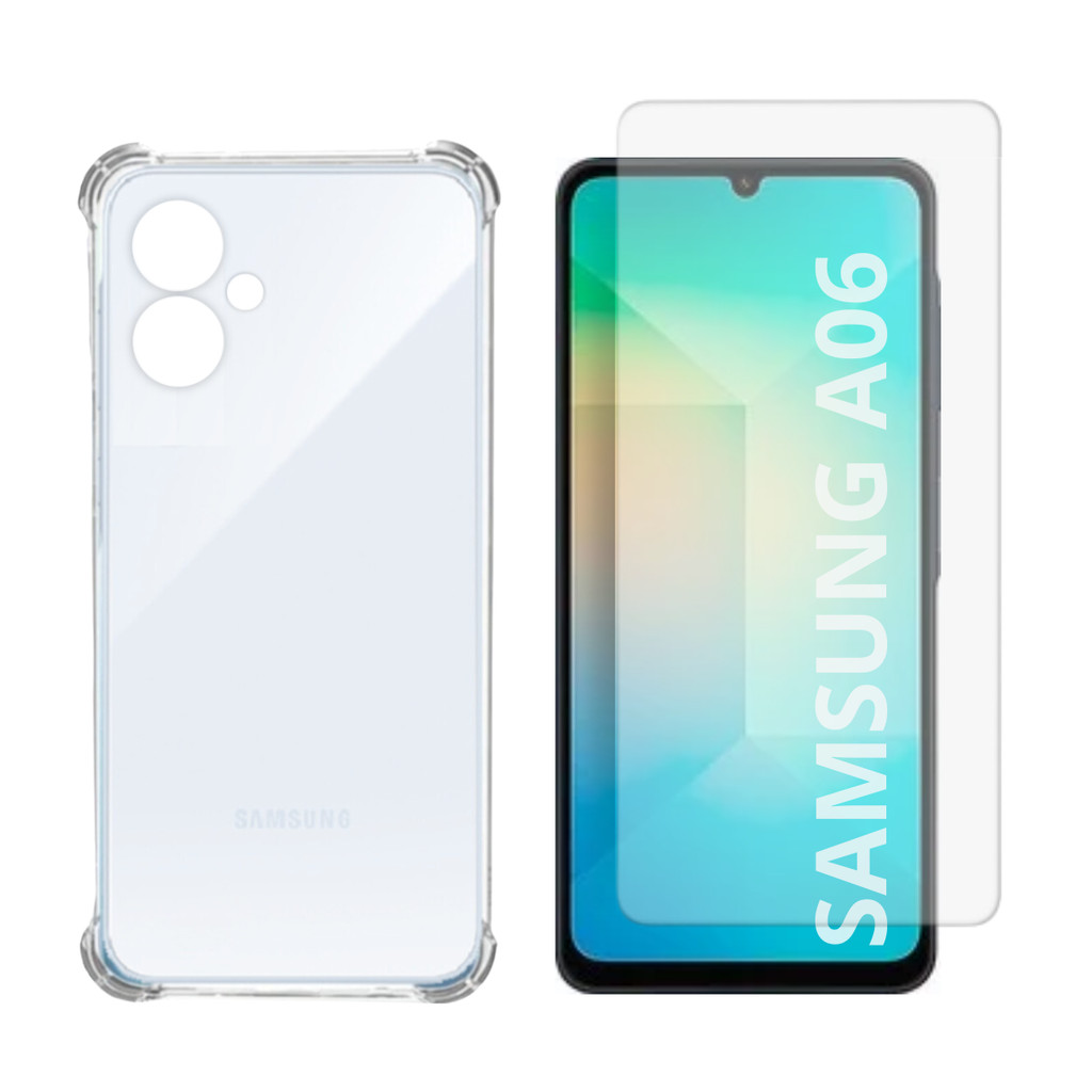 Capa Transparente + Película De Hidrogel Para Samsung A06 | Shopee Brasil