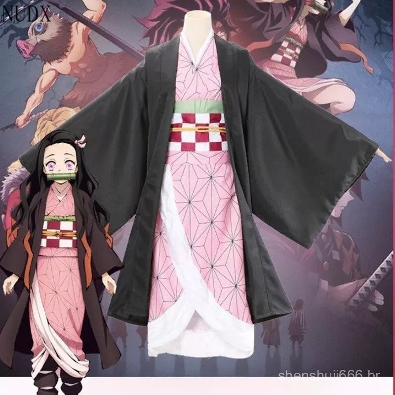 Conjunto adulto infantil de fantasia Hamdo Nezuko Cos UJ53 MDHH ...