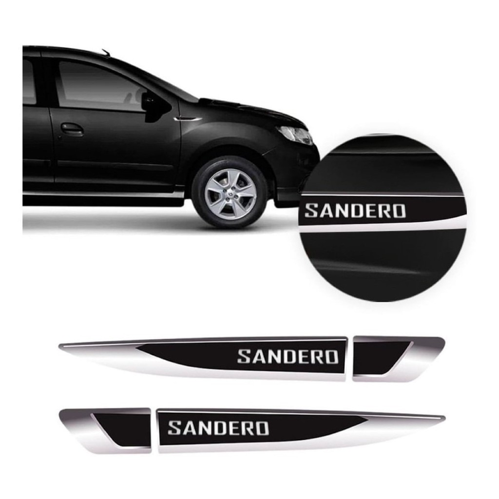 Aplique Lateral Emblema Adesivo Renault Sandero Resinado | Shopee Brasil