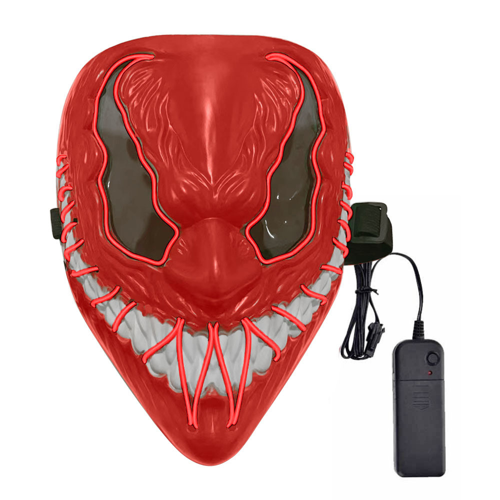 cos Dress up Máscara LED Glow Venom Adulto Cool bar Full face De ...