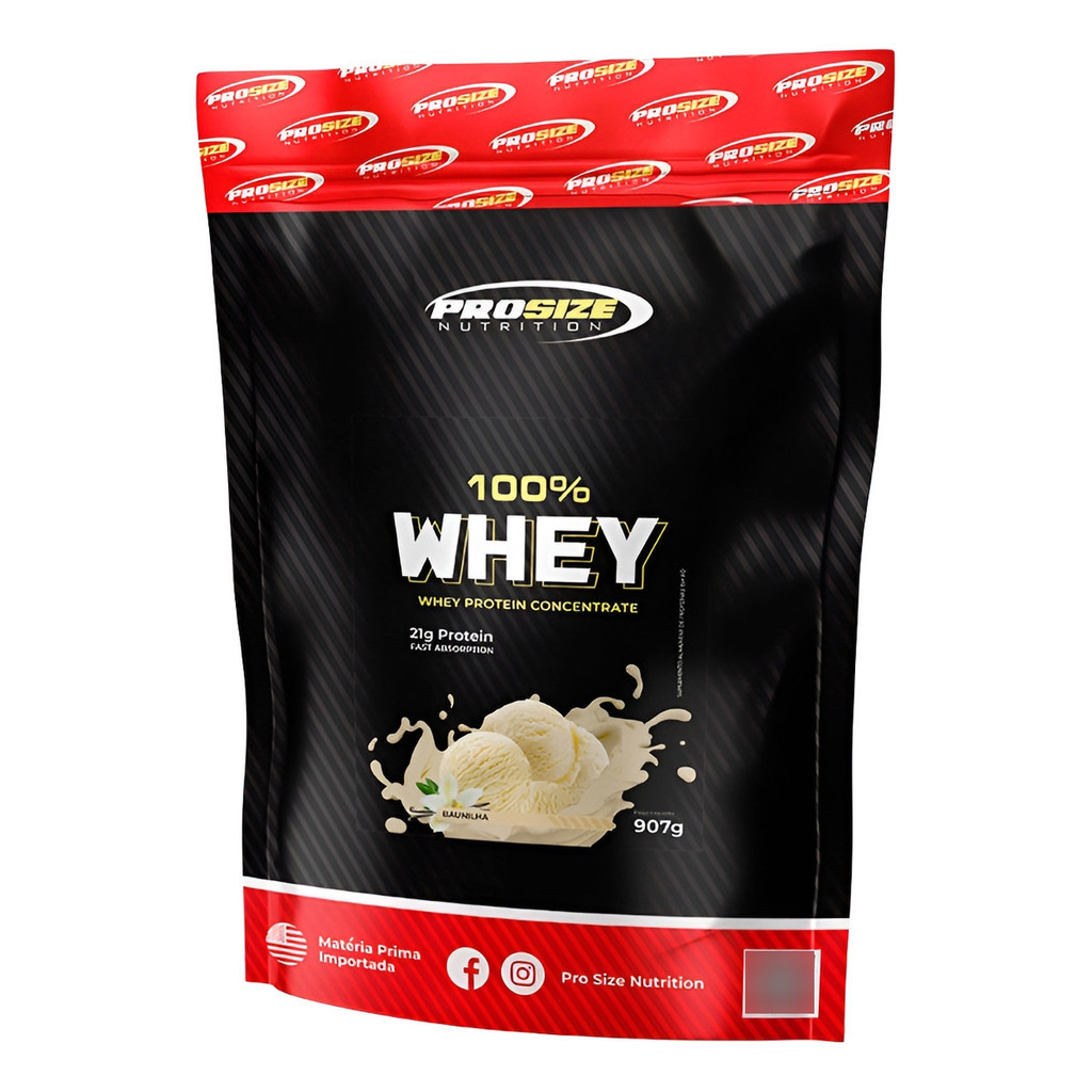 Whey 100% Protein Prosize Nutrition 907g | Shopee Brasil