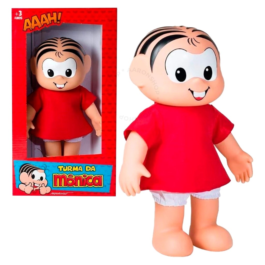 Boneca Turma Da Monica Vinil 36cm Coleção Dia Das Crianças | Shopee Brasil