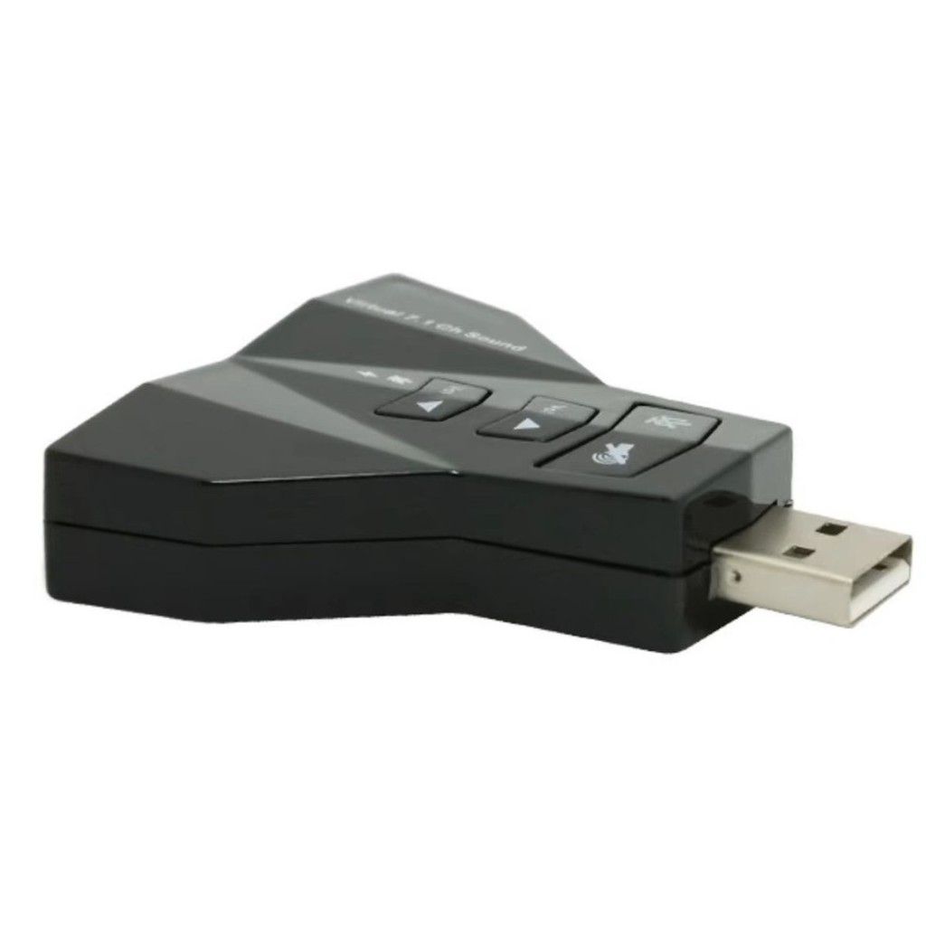 Placa de som USB Sound Adapter Virtual 7.1 Channel 4 entradas | Shopee ...