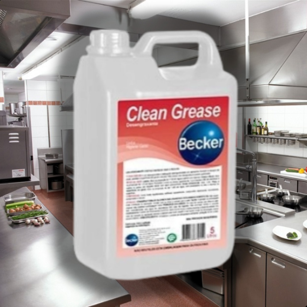 Detergente Desengraxante Desengordurante Clean Grease 5l Becker super concentrado para Limpeza ...