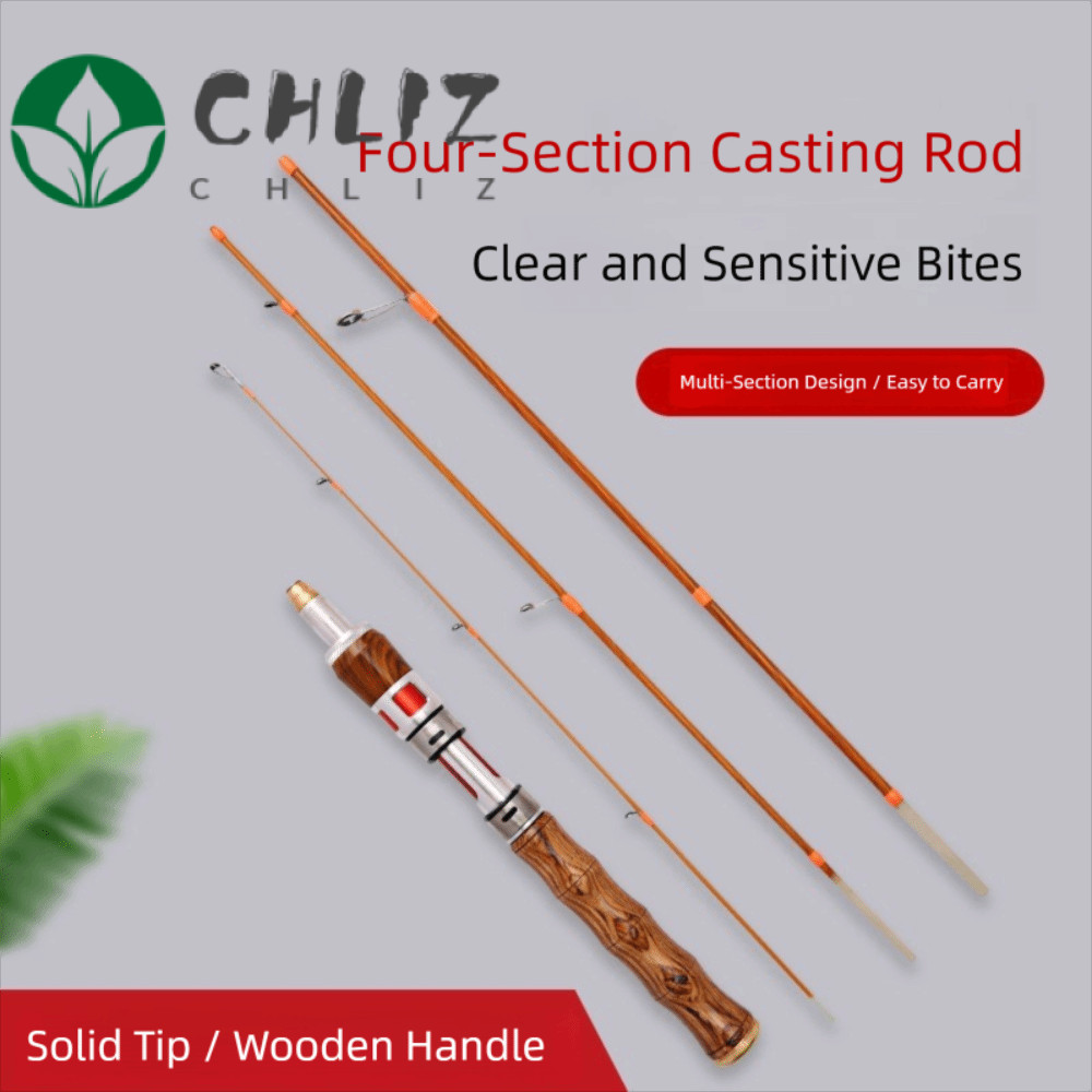 CHLIZ Vara De Pesca De Fundição , Giratória De 4 Seções UL Power Fibra ...