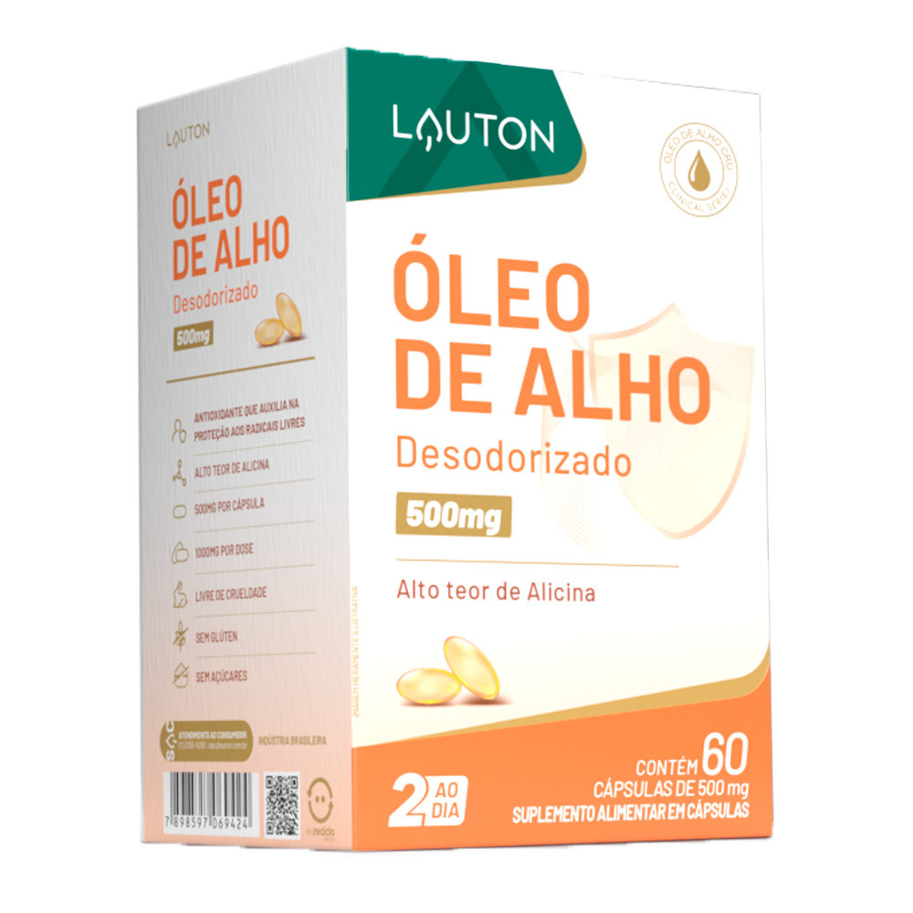 Óleo de Alho com alicina Lauton 60 Cápsulas | Shopee Brasil