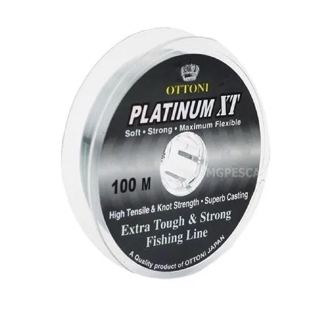 Linha Pesca Ottoni Platinum Xt Monofilamento 100 Mt 0,15 Mm | Shopee Brasil