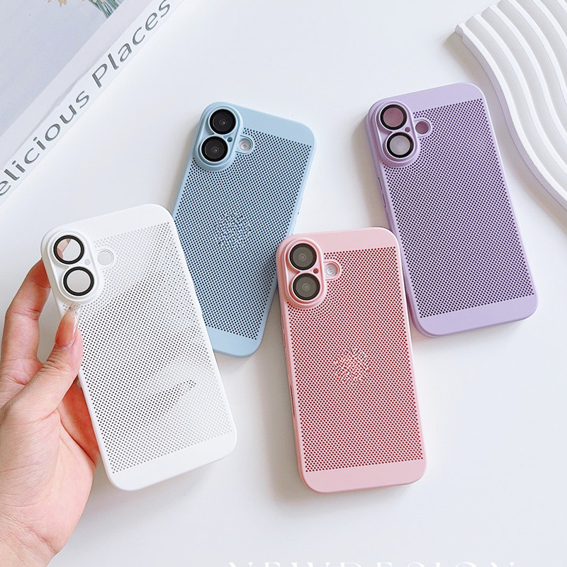 Radiate Hear Mesh PC Case Para iPhone 16 15 Pro Max 16plus Slim Hard ...